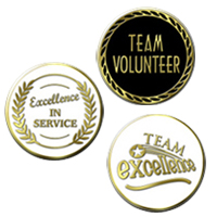 Gold Volunteer Pins - Volunteer Gifts
