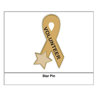 Volunteer Ribbon with Star - Volunteer Gifts