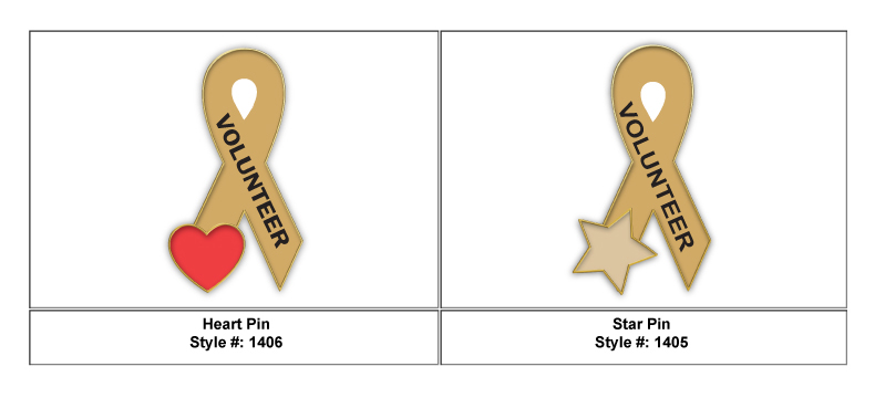 Volunteer Ribbon with Heart - Volunteer Gifts