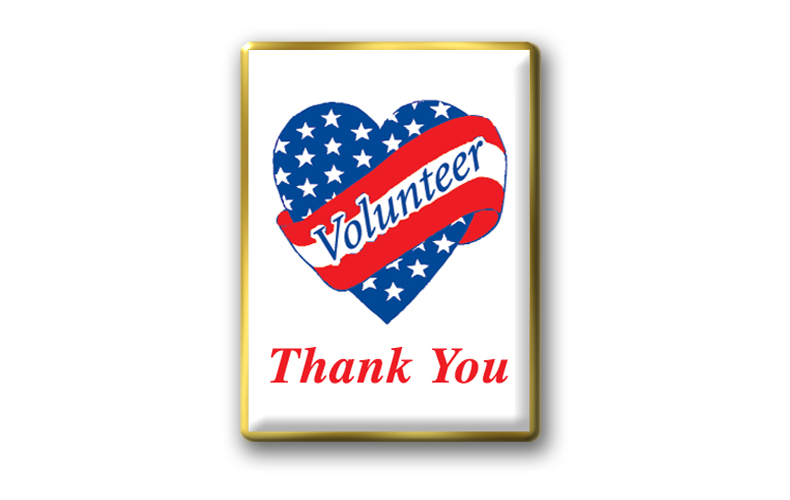 In Stock Patriotic Volunteer Pin / Our famous “Volunteer Heart” theme ...
