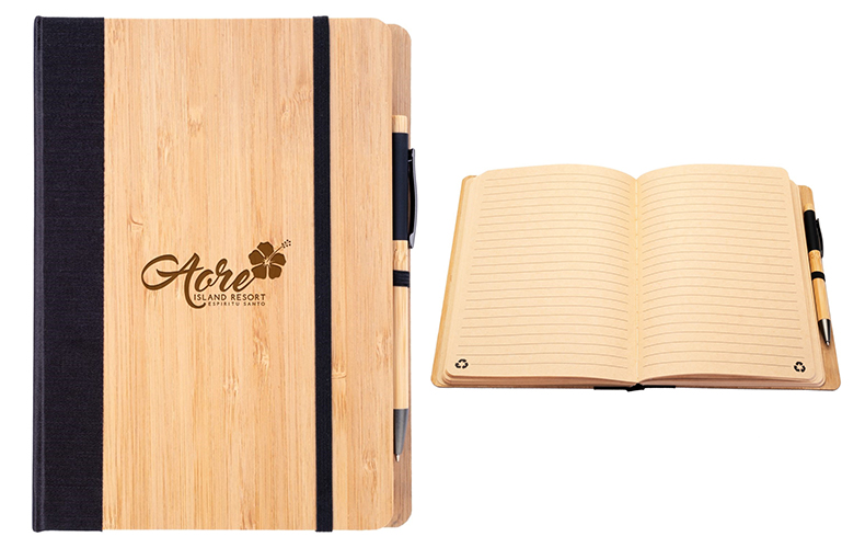 Bamboo Veneer Notebook - Volunteer Gifts