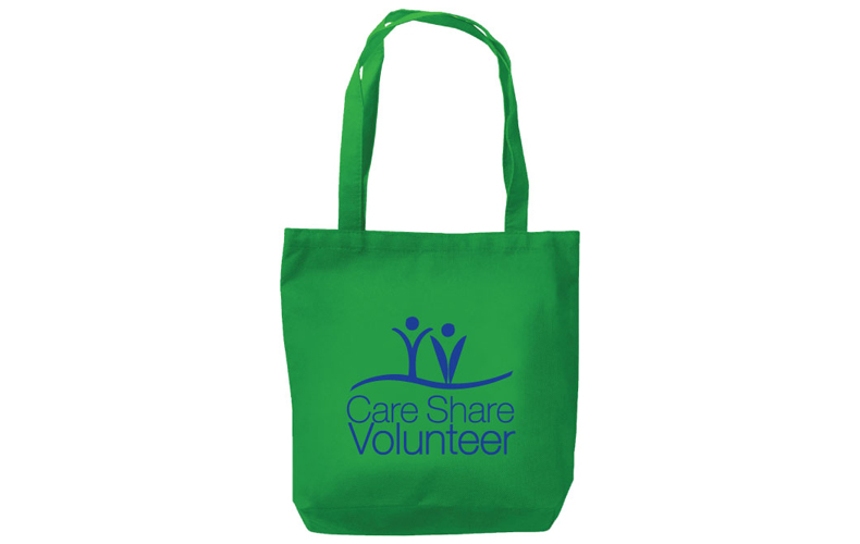 "Care, Share, Volunteer" Tote Bag for Volunteers