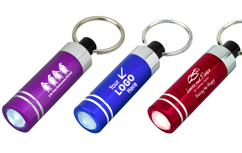 Mini Aluminum LED Light With Key Ring - Volunteer Gifts