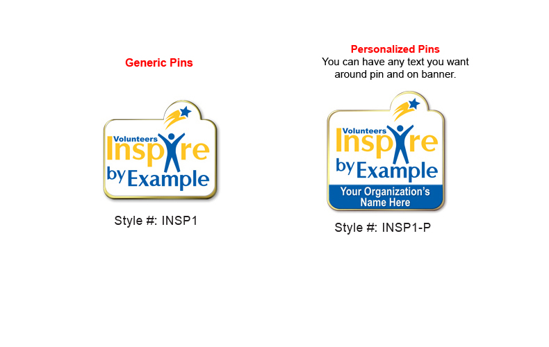 Inspire by Example Volunteer Pins